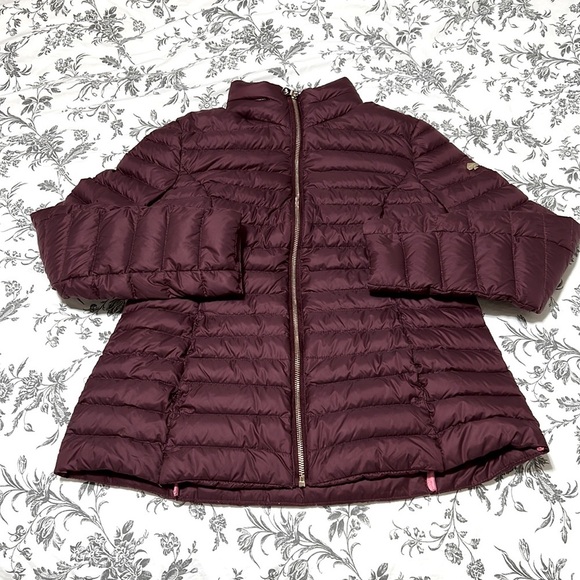 kate spade | Jackets & Coats | Kate Spade Womans Burgundy Hidden Hood ...